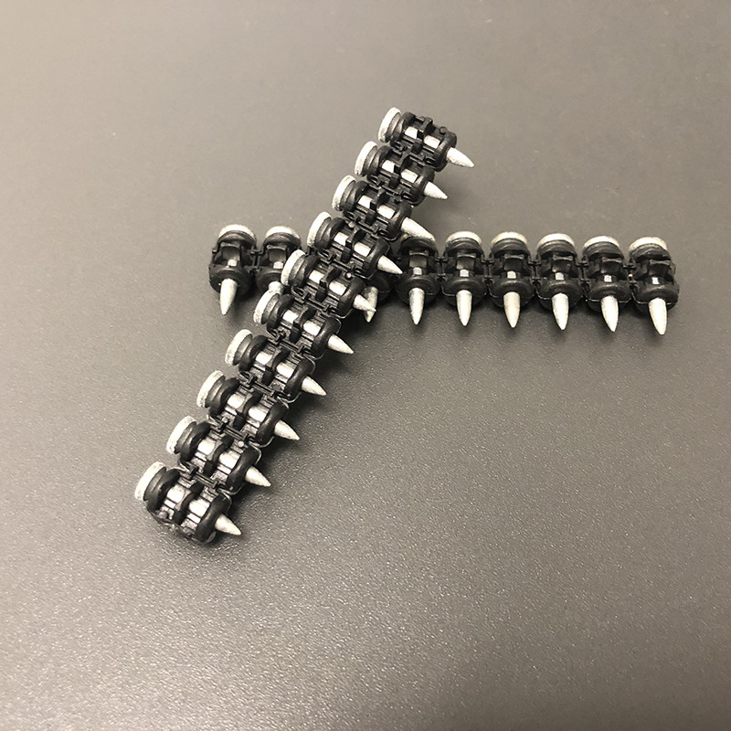 3.0x19mm Plastic Collated Concrete Nails Ballistic Point Galvanized For ...