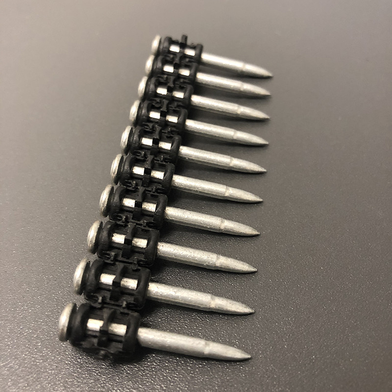 3.0x19mm Plastic Collated Concrete Nails Ballistic Point Galvanized For ...